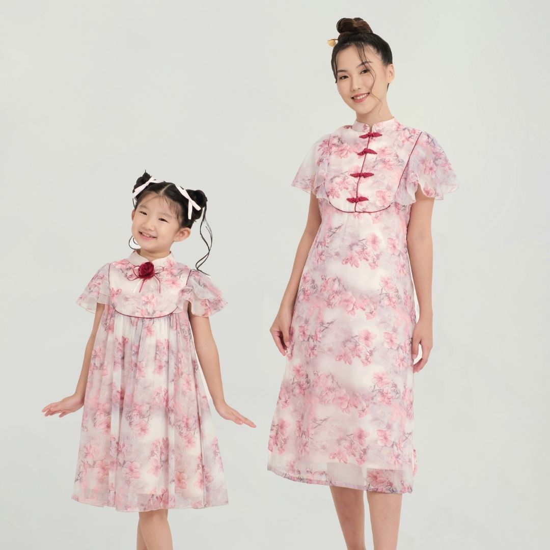 ZIEL KIDS - Mehua Dress | Cheongsam | Couple Mom & Girl – zielkids
